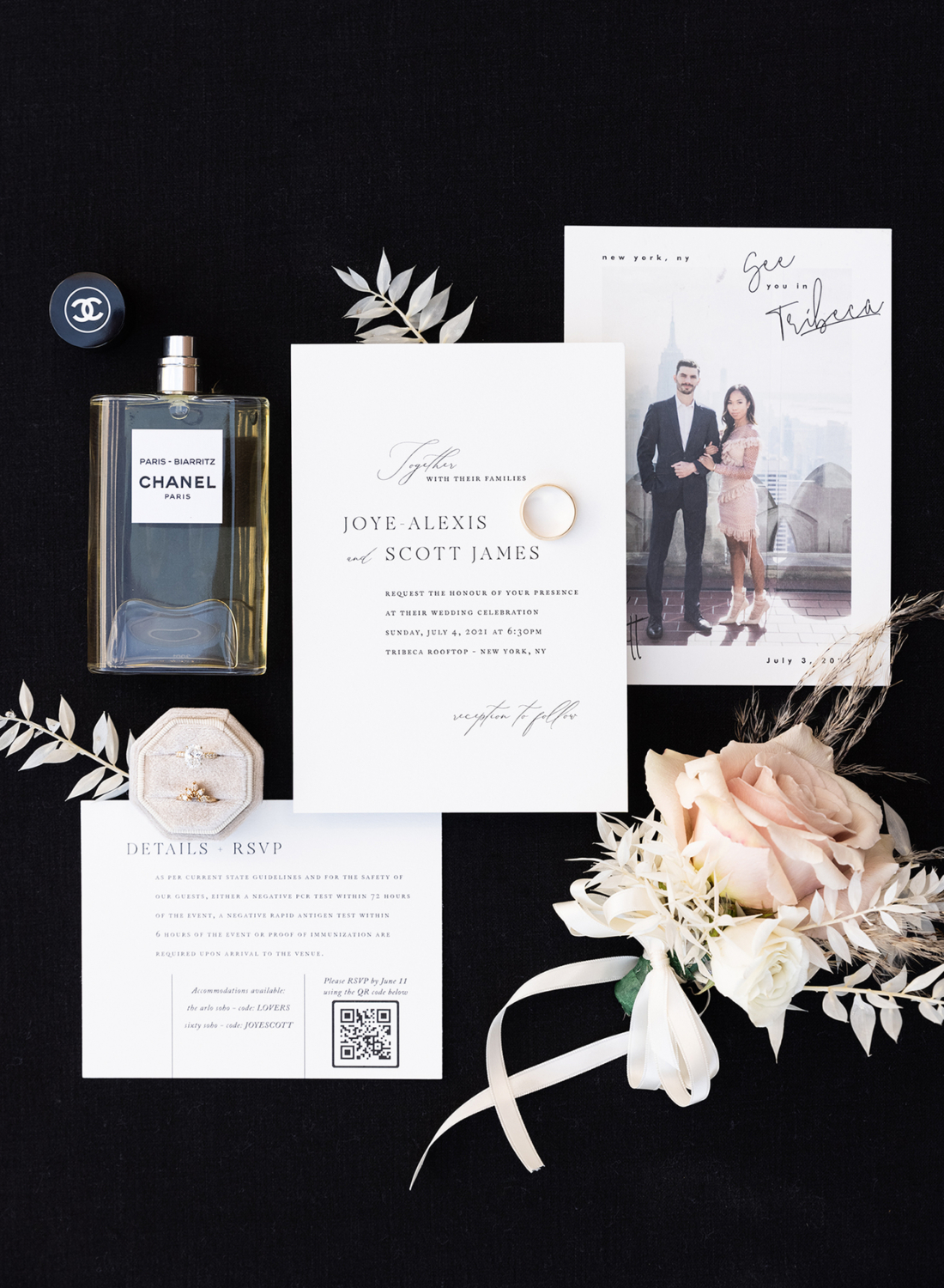 Joye and Scott Wedding – wedding invitations ring perfume – Tribeca ...