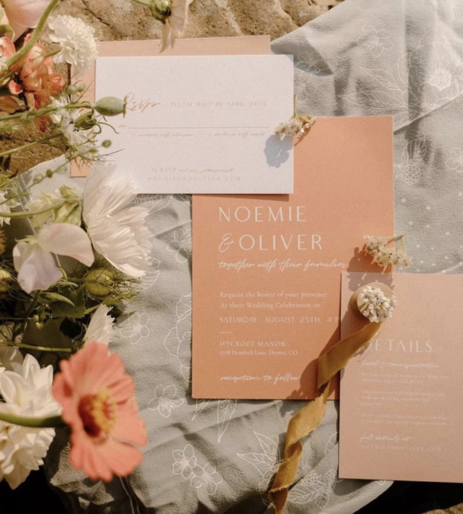 Peach Fuzz Wedding Ideas – Wedding Invitations – By Splendid Moment via ...